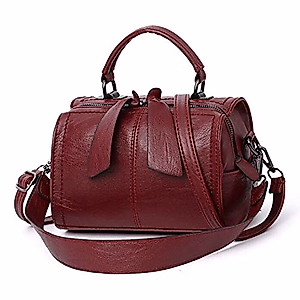 YAQUNICER Elegant PU Leather Handbags And Purses for Women With Bow Decoration Hobo Crossbody Messenger Bag