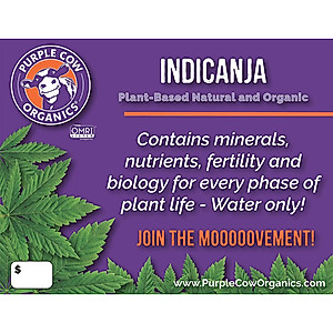 Purple Cow Organics IndiCanja 1 Cubic Foot Bag, Organic Living Soil, Clean & Natural Plant Based Water Only Super Soil for Professional Indoor & Outdoor Growers