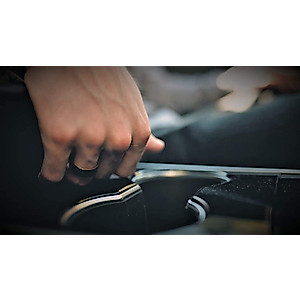 CNICK Tesla Smart Ring Accessories: Ceramic Ring for Model 3/Y/X/S and Cybertruck to Replace Key Card Key fob. (13, Black)