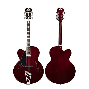 D'Angelico Premier EXL-1 Hollow-Body Lefty Electric Guitar w/ Stairstep Tailpiece - Trans Wine