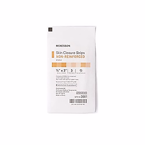 McKesson Skin Closure Strips, Sterile, Non-Reinforced, 1/4 in x 3 in, 50 Count