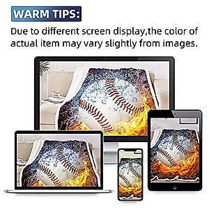 A Nice Night Baseball Print Sherpa Fleece Blanket Twin Size Plush Throw Blanket Fuzzy Soft Blanket Microfiber (Baseball, Twin(60x80 Inch))