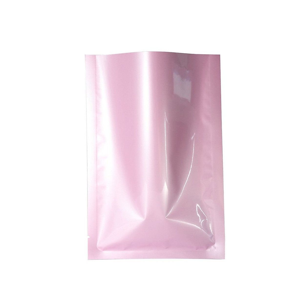 200PCS Glossy Light Pink Metallic Mylar Foil Open Top Sample Bags 6x9cm (2.3x3.5")