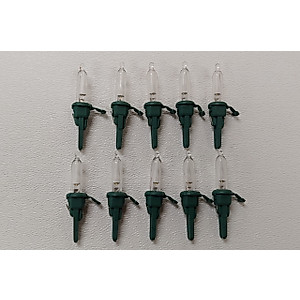JL Missouri Parts 10 LED Clear 3.4 Volt .068 Watt Mini Bulb Christmas Light Bulbs Tree Light Replacement Indoor Outdoor