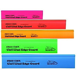 5 Pocket Padded Chef Knife Case Roll with 5 pc. Edge Guards (Black 5 Pocket bag w/5pc. Multi-Color Edge guards)