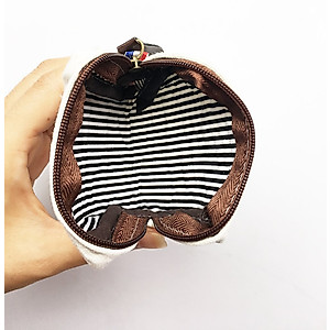 iToolai Canvas Coin Bags Women's Small Change Cash Purse Wallets (Set of 4, Paris)