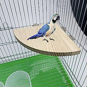 Wood Parrot Bird Perch Stand Platform for Pet Playing