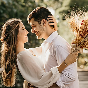 QMEXINS Interlocking Circle Couple Bracelets Set to My Lover Boyfriend Girlfriend Anniversary Birthday Gifts for Him and Her