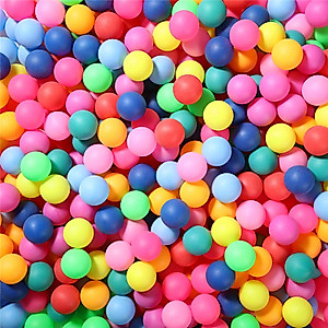 Geosar 1000 Pack Colored Balls Bulk 40 mm Plastic Ball Pit Balls Entertainment Table Tennis Balls for Table Game and Advertising DIY Arts Craft Graduation Party Favor Decors(Assorted Color)