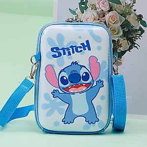 QUQMDKL Cute Stich Lilo Ohana Crossbody Bags Lilo Shoulder Bag Purse Ohana Stich Wallet Purse Coin Pouch for Lilo Lover(XK-XJBB B)