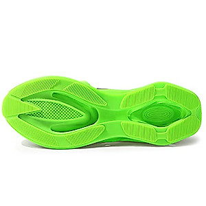 kokib Men's Running Sports Walking Shoes Mesh Lightweight Breathable Athletic Jogging Fashion Sneakers Apple Green