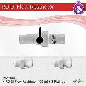 Reverse Osmosis RO Flow Restrictor 400 ML with build in Manual flush bypass knob
