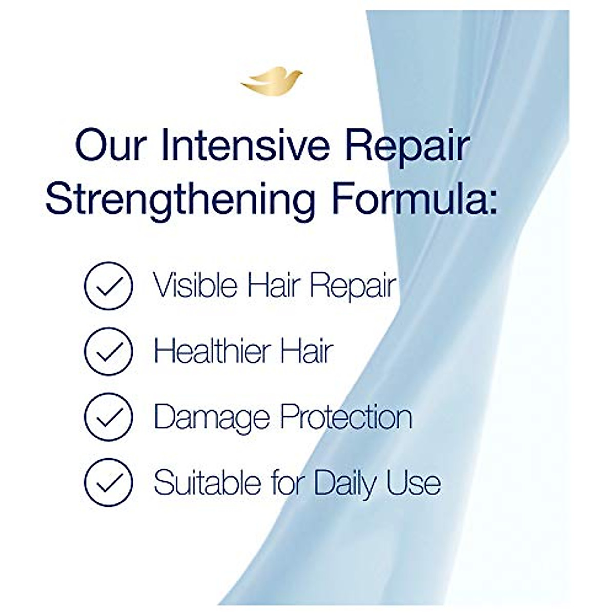 Dove Nutritive Solutions Strengthening Shampoo and Conditioner for Damaged Hair Intensive Repair Dry Hair Deep Formulas with Keratin Actives 12 oz, 2 Count