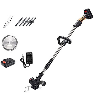 Coldwind Small Household Lawn Mower Electric Lawn Mower Handheld Lithium Battery Multifunctional Rechargeable Lawn Mower,a21V