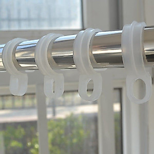 20pcs Windproof Hook Round Hanging Hook Hanger Clothes Buckle Hook Non-Slip Clothes Hanger Buckle Clips(White)