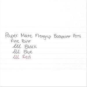 Paper Mate 9560131 Flexgrip Ultra Recycled Ballpoint Retractable Pen, Blue Ink, Fine, Dozen