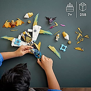 LEGO NINJAGO Zane's Golden Dragon Jet, 71770 Toy Plane Set, Birthday Gift Idea for Kids, Boys and Girls 7 Plus Years Old with Cole & Zane Minifigures