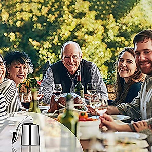 Wine Stoppers(2 PACK Bright)，Wine Bottle Stoppers Stainless Steel，Reusable Wine Saver，Wine Sealer Keeps Wine Fresh，Wine Bottle Plug With Silicone，Superior Leak-Proof，Best Gift