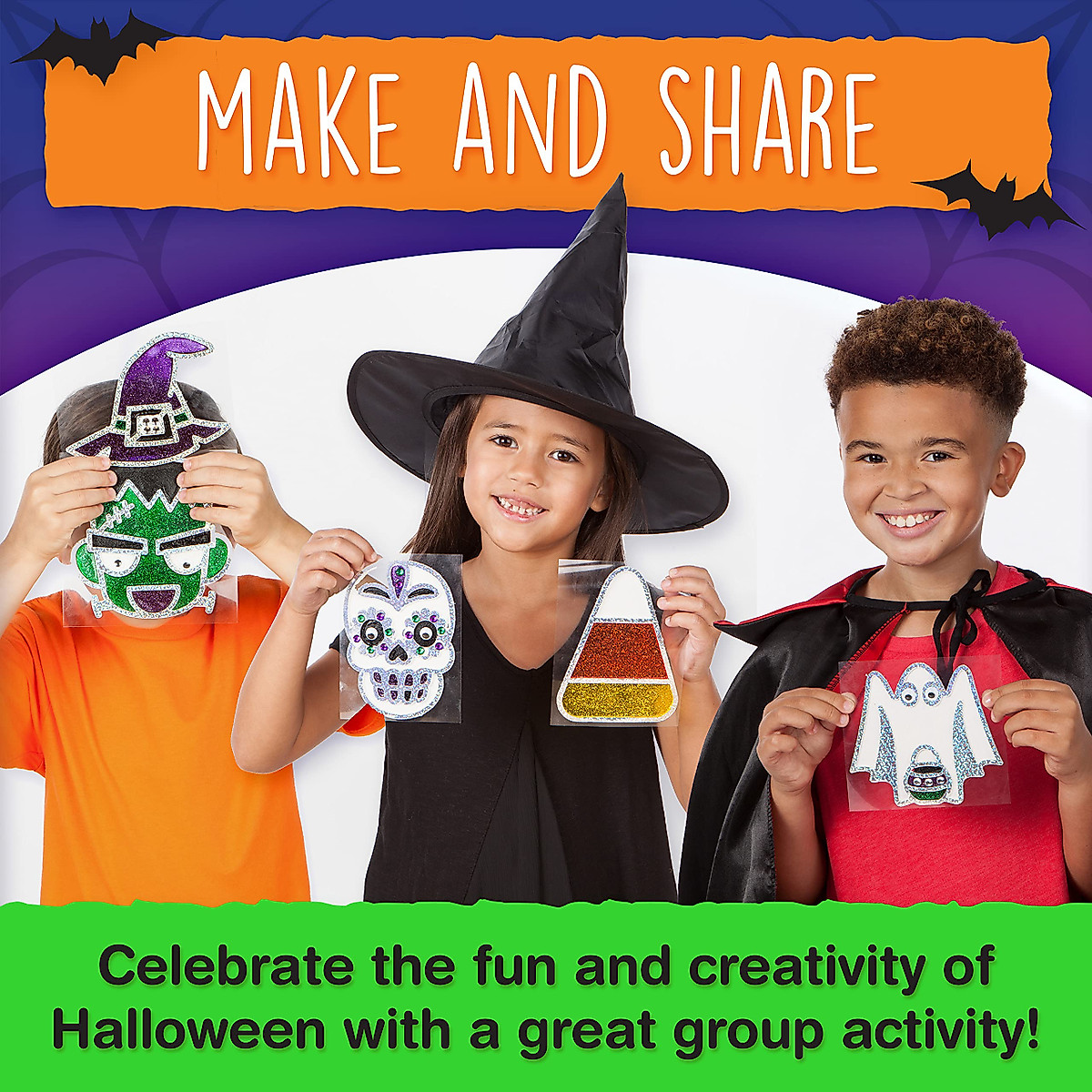 Creativity for Kids Halloween Window Art - Halloween Crafts, Make Your Own Halloween Window Clings