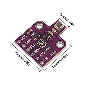 ACEIRMC BME680 Digital Temperature Humidity Pressure Sensor Breakout Board Compatible for Arduino Raspberry Pi ESP8266 3~5VDC BME680 (1pcs)