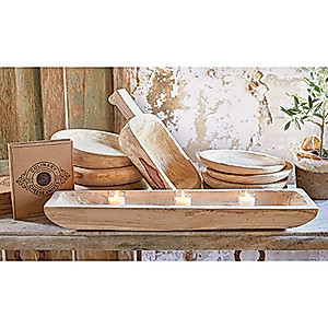 Santa Barbara Design Studio Table Sugar Hand Carved Paulownia Wood Serving Bowl, Large, Natural