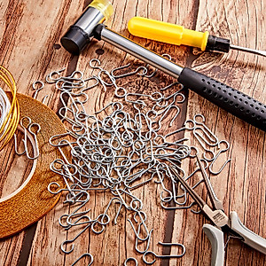 120 Pieces Curtain Track Hooks Metal Curtain Hooks Drapes Curtain Wire Hooks Stainless Steel Small S Hooks for Ceiling Track