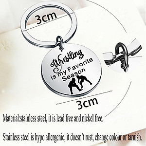 bobauna Werstling Keychain Wrestler Gift Wrestling Is My Favorite Season Wrestling Gift (werstling keychain)