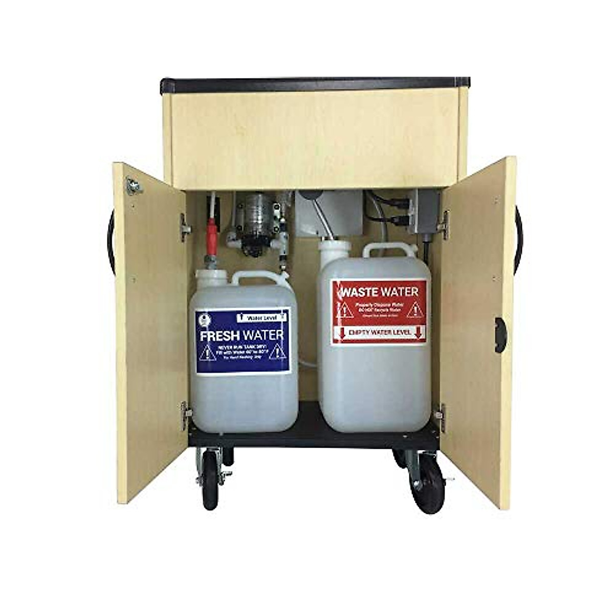 Waterworks Concession Sinks Premier Portable Handwashing Station with Hot Water - Maple