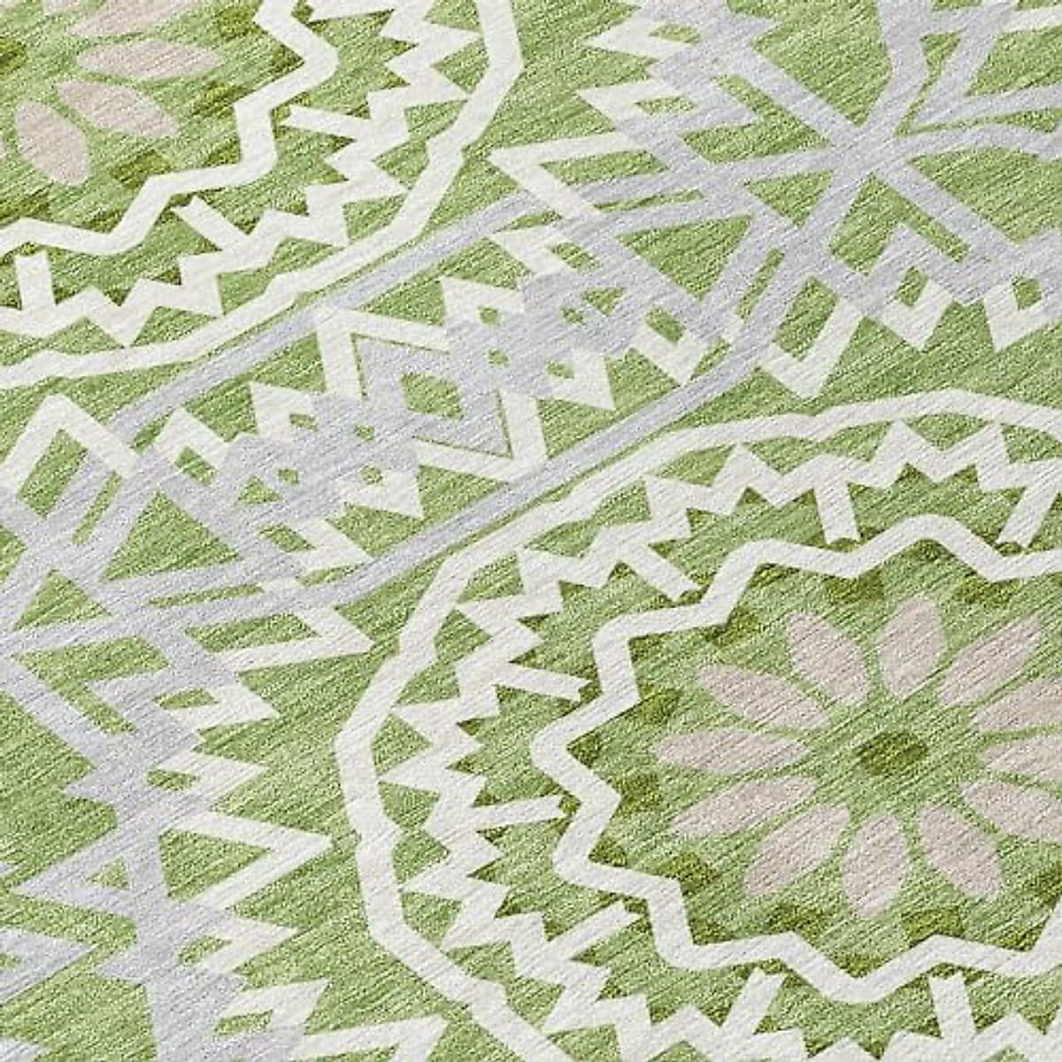 Addison Rugs Chantille ACN619 Green 9' x 12' Indoor Outdoor Area Rug, Easy Clean, Machine Washable, Non Shedding, Bedroom, Living Room, Dining Room, Kitchen, Patio Rug