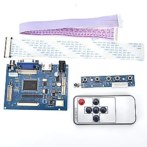 LCD Driver Board, Universal 40 Pins 9V-24V HDMI VGA 2AV Input LCD Controller Board, for AT070TN92 LED Panel AT065TN14