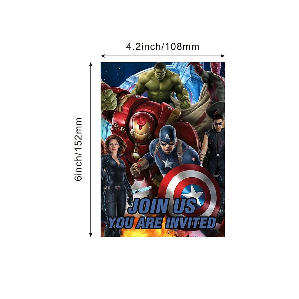 SUTRADHAR 24pcs Superhero Birthday Invitations,Superhero Party Invitations Birthday Party Supplies Decoration (Invitations5)