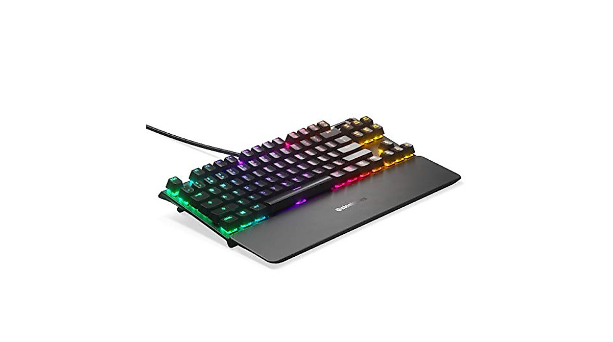 SteelSeries Apex 7 TKL Compact Mechanical Gaming Keyboard – OLED Smart Display – USB Passthrough ...