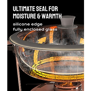 Chafing Dishes for Buffet 4PACK, [Game Changer Maifanite-Coated] Chafing Dish Buffet Set Offer The Elegance of Nature, 5QT Food Warmers for Parties Serve for Wedding, Birthday, Church Events, ETC