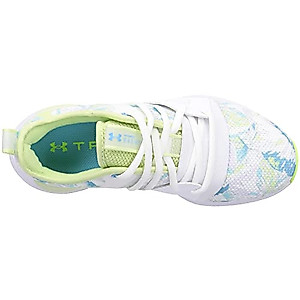 Under Armour Women's Charged Breathe Training Shoe, (100) White/Pale Olive/Fresco Blue, 10, US