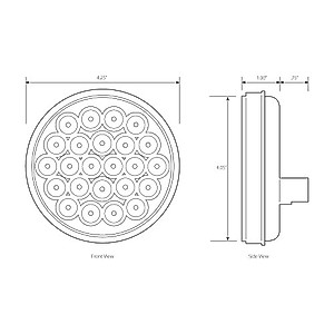 Grand General 78273BP Red 4" Round Pearl 24-LED Stop/Turn/Tail Sealed Light