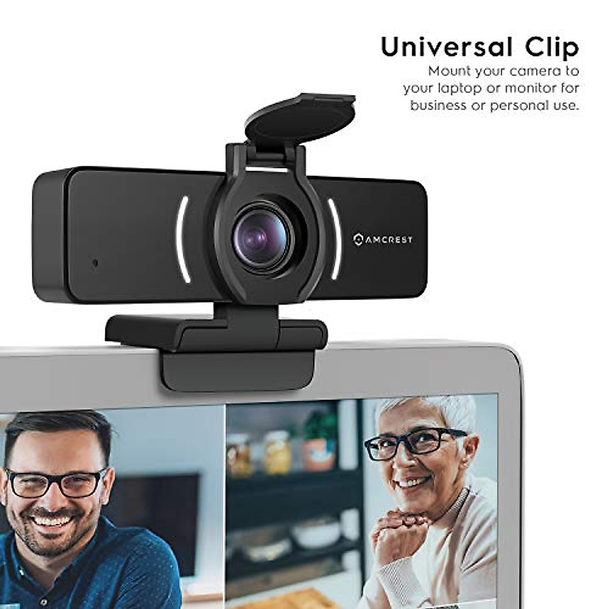 Amcrest 1080P Webcam with Microphone & Privacy Cover, Web Cam USB Camera, Computer HD Streaming Webcam for PC Desktop & Laptop w/Mic, Wide Angle Lens & Large Sensor for Superior Low Light (AWC205)