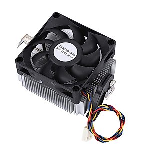 Plyisty Black Excellent Heat Dissipation Performance 12V 2200RPM CPU Fan, No Noise CPU Cooling Fan, CPU Cooler, for AM2 AM3 AM3+ FM1 FM2 FM2+
