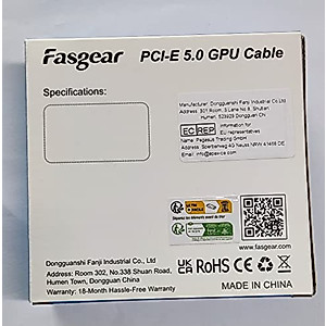 Fasgear PCIe 5.0 GPU Power Cable Sleeved 70cm, 16pin (12+4) 12VHPWR Connector for RTX 3090 Ti 4070Ti 4080 4090, 3x8pin(6+2) PCI-e Male Plugs Compatible for ASUS EVGA Seasonic Modular Power Supply