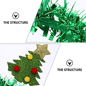 Beaupretty 2pcs Christmas Tree Headband Holiday Kids Supply Festival Headwear Ornament Christmas Costume Headband Christmas Tree Hair Bands Party Girls Hairband Felt Pop Child Latte Art