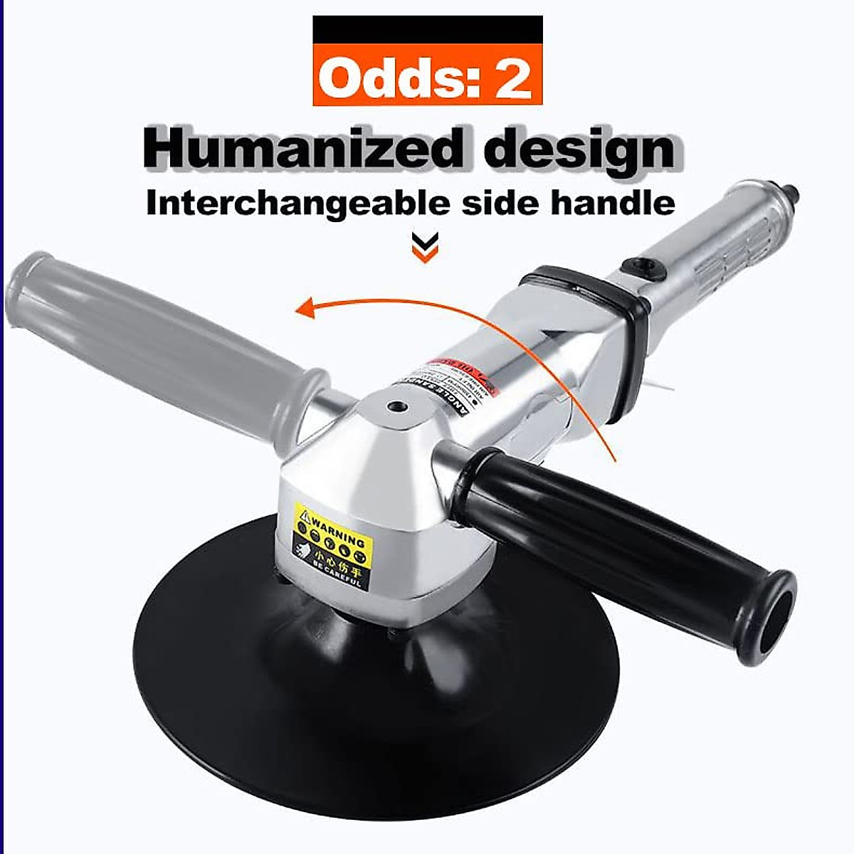 7-Inch Pneumatic Sander Heavy Duty Wet Air Sander/Polisher,Lightweight at 5.47 lbs,Adjustable Speed Up to 2500rpm Pneumatic Polisher Hand Sanding Tool