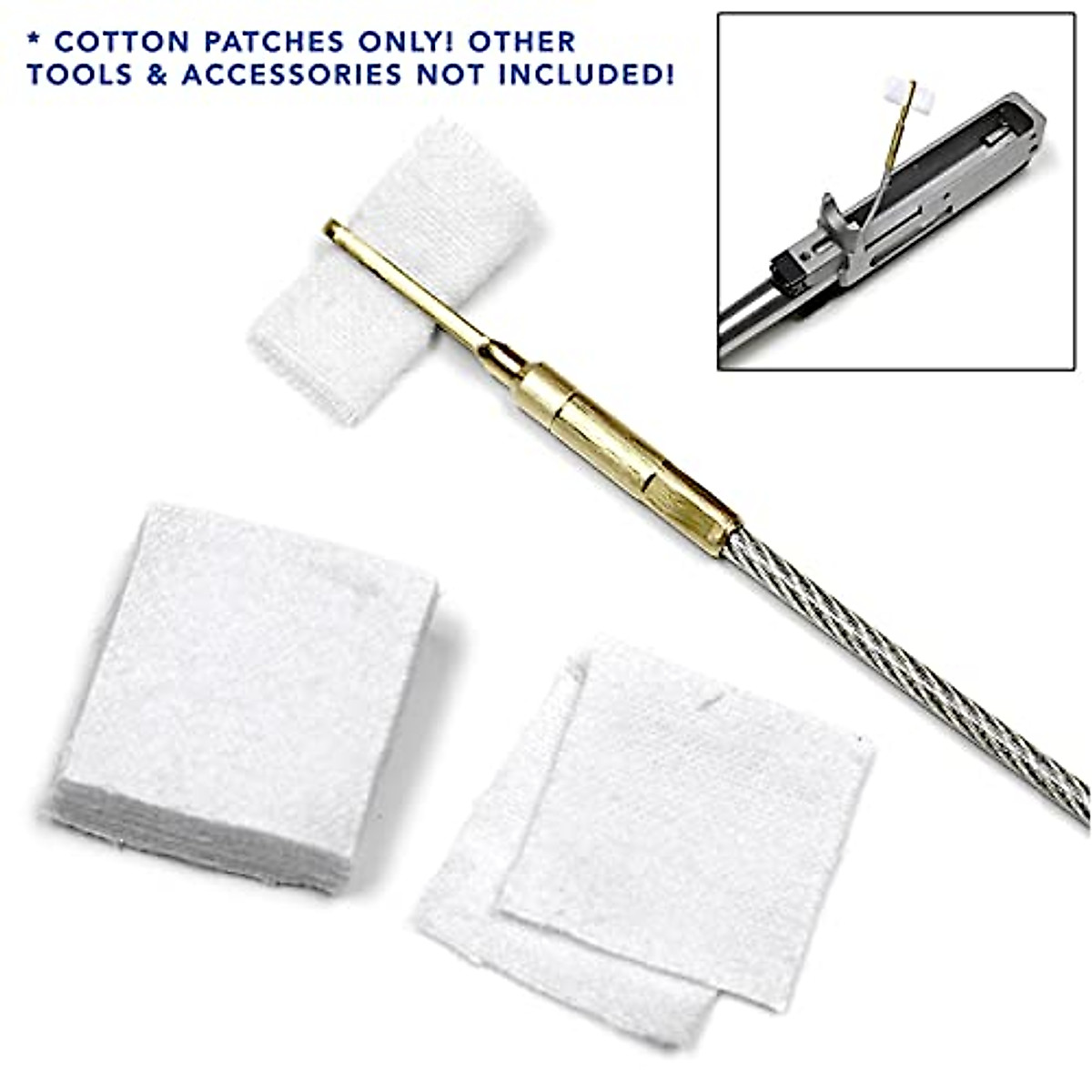 Cotton 2-1/4" Gun Cleaning Patches 9mm .357 .38 .40 .45 Caliber Pistol Rifle (500 Pieces)