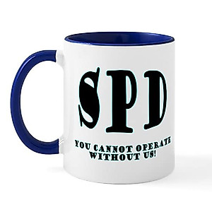 CafePress SPD 3 Back/Blue Mug Ceramic Coffee Mug, Tea Cup 11 oz