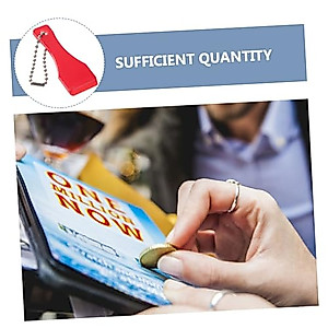 Abaodam 20 Pcs Multi-use Plastic Scraper Tool Efficient Lotto Ticket Scratcher Portable Label and Film Remover Plastic Scraper Hanging Keychain