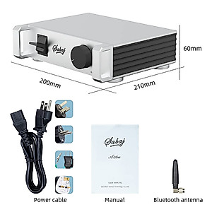 Sabaj A20a 2022 Version Power Amplifier MA5332M Chip Class D Bridge tie load provide 350W Analog, Bluetooth 5.0 XLR RCA Input, RMS 170W x 2(4Ω) 0.004% THD+N