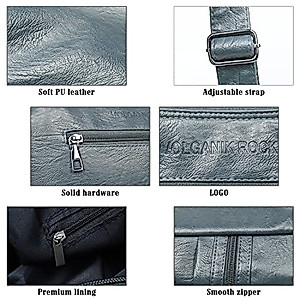 Women Multi Pockets Shoulder Bag Soft PU Leather Purse and Handbag Fashion Roomy Crossbody Bag Ladies Satchel Tote