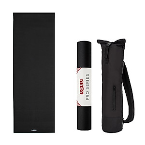 RORU Concept PRO Series Eco-Friendly Exercise Yoga Mat with Large Carrier Tote Bag, Washable, Water Proof, Adjustable - Natural, Non-Slip Floor Mat for Women and Men, 73x24 Inch, 5 mm Thick