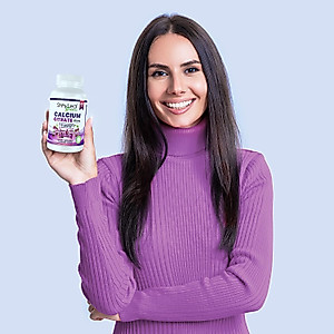 Shiny Leaf Bariatric Calcium Citrate 600 mg Supplement for Bariatric Surgery Patients, 60 Ct Chewable Tablets with Magnesium, Vitamin D3, Natural Cherry Flavor, Vegetarian (1 Month)