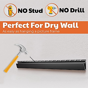 Fulifix No Stud Drywall TV Mount, No Drill TV Wall Bracket for Most Brands 22-55 Inch TVs, Studless TVs Wall Mount Holds up to 100 lbs - Easy Installation with Bubble Level