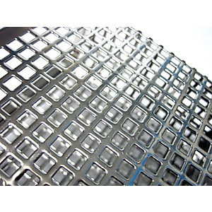 Small Square Stainless Steel Perforated Cutlery Basket Sink Rack Storage Silver by Stopia