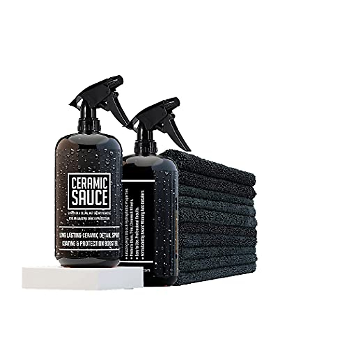 CERAMIC SAUCE Auto Detailing Spray-16oz CAR/SUV/BOAT/MOTORCYCLE (Includes Ultra Premium Microfiber Cloth)